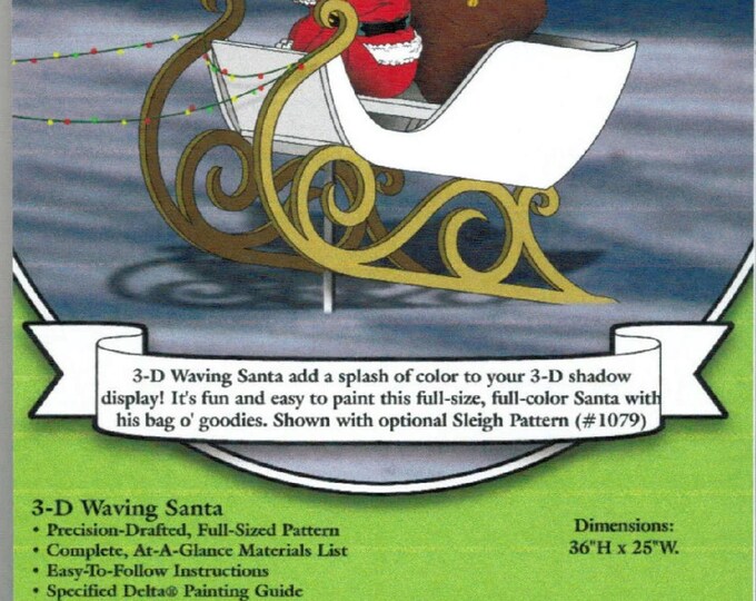 PATTERN Waving Santa Claus Christmas Yard Art Woodworking Plans by ...