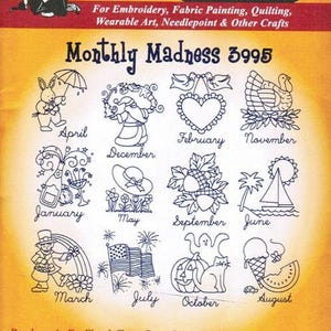 Monthly Madness #3995 Aunt Martha's Embroidery Transfer Designs Pattern ...