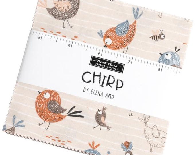 Chirp Moda Charm Pack 42 - 5" Precut Fabric Quilt Squares by Elena Amo ...