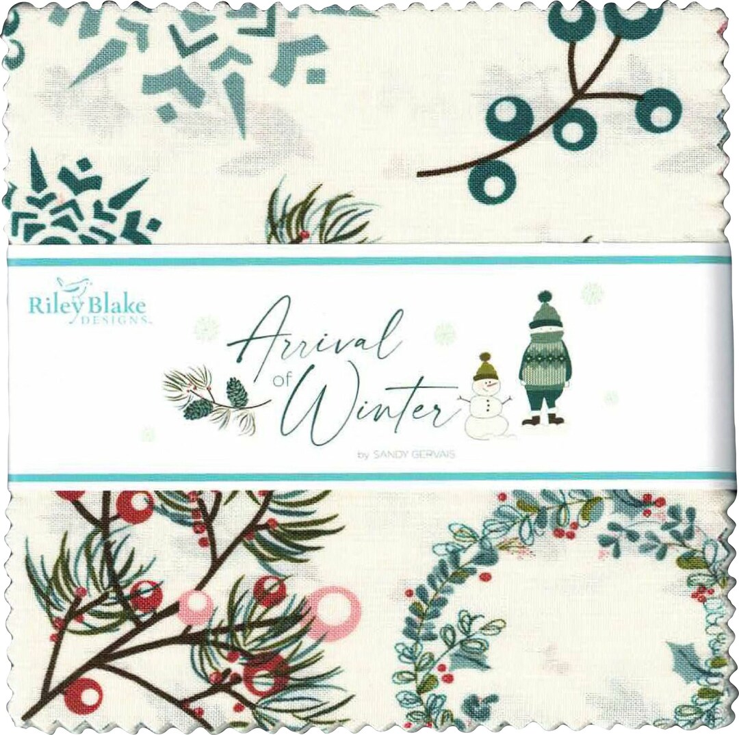 Arrival of Winter Riley Blake 5 Stacker 42 Precut Fabric Quilt Squares ...