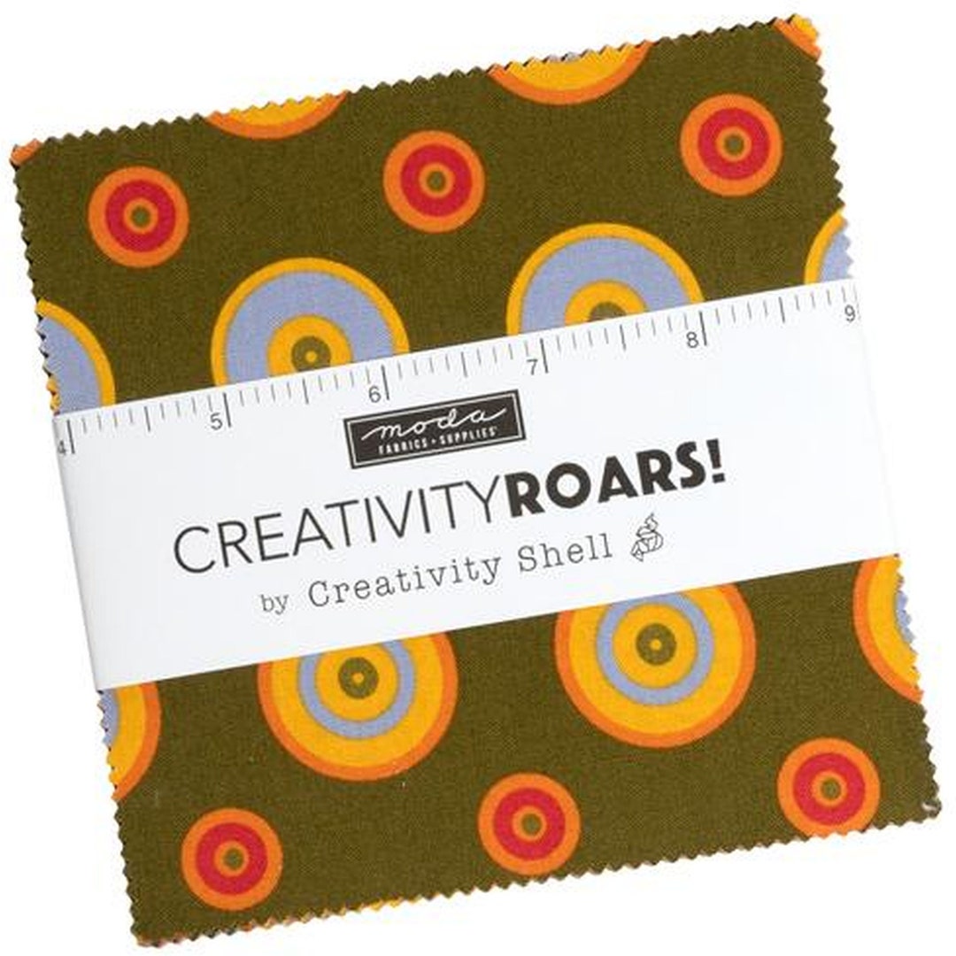 Creativity Roars Moda Charm Pack 42 5 Precut Fabric Quilt Squares By