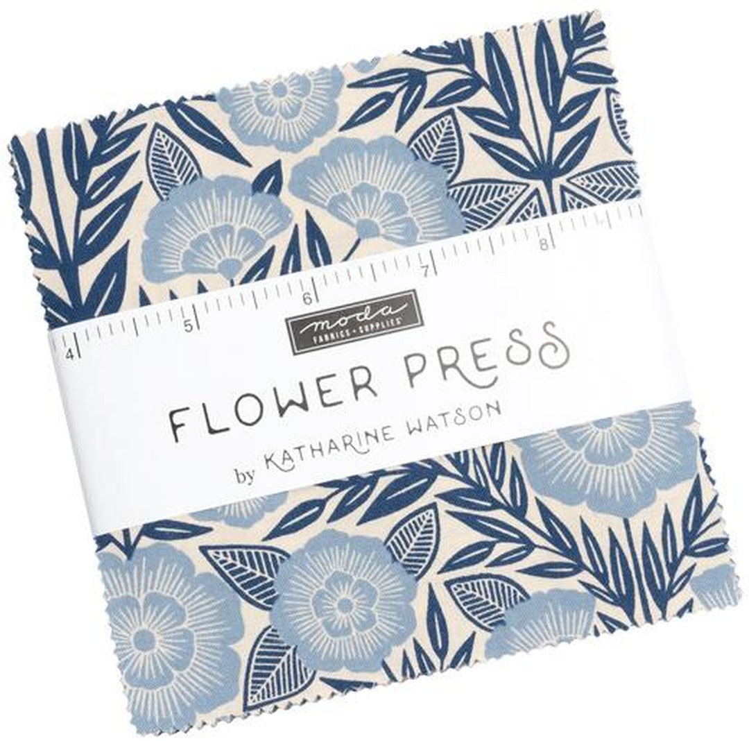 Flower Press Moda Charm Pack 42 - 5" Precut Fabric Quilt Squares by ...