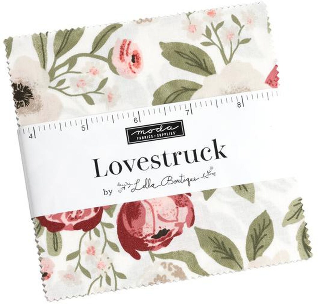 Lovestruck Moda Charm Pack 42 - 5" Precut Fabric Quilt Squares by Lella ...