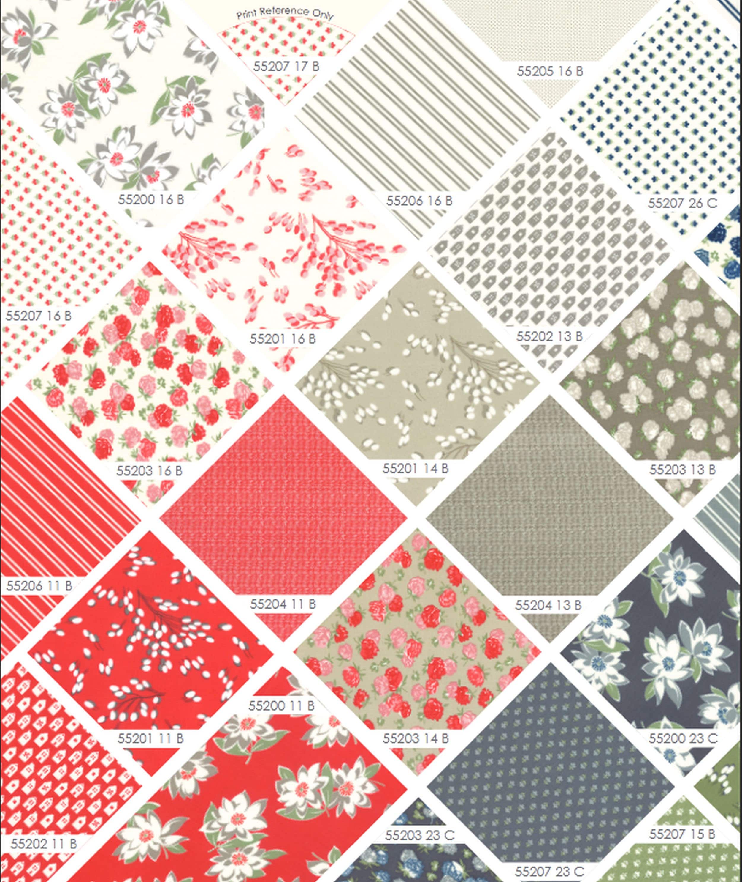 At Home-red Moda Mini Charm Pack 42 2.5 Precut Fabric - Etsy