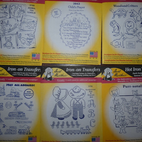 Cross Stitch Iron on Transfer Patterns - Etsy