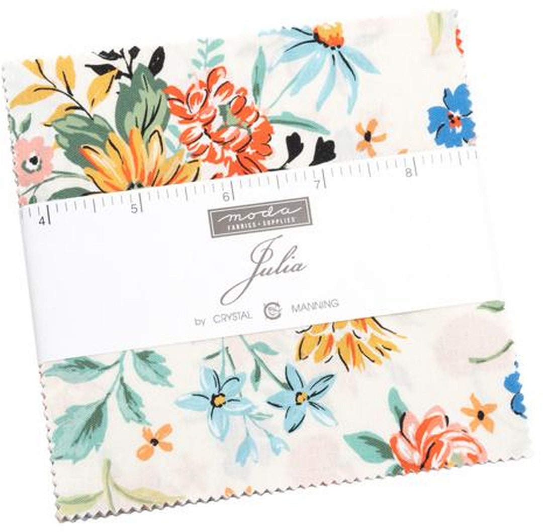 Julia Moda Charm Pack 42 - 5" Precut Fabric Quilt Squares by Crystal ...