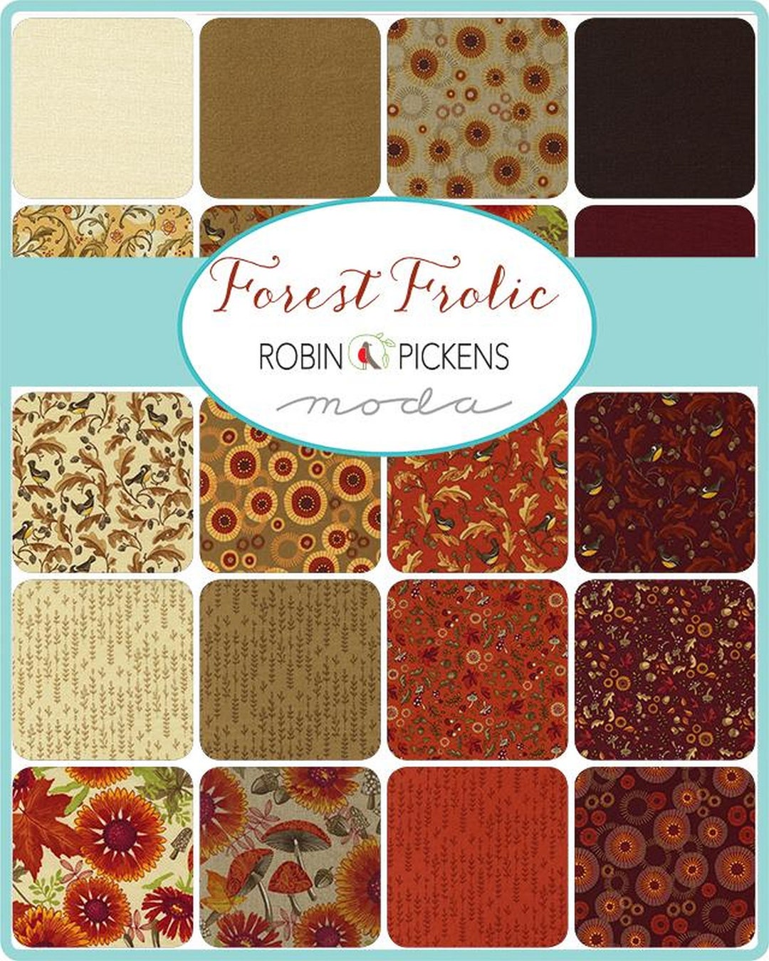 Forest Frolic Moda Mini Charm Pack 42 - 2.5" Precut Fabric Quilt ...