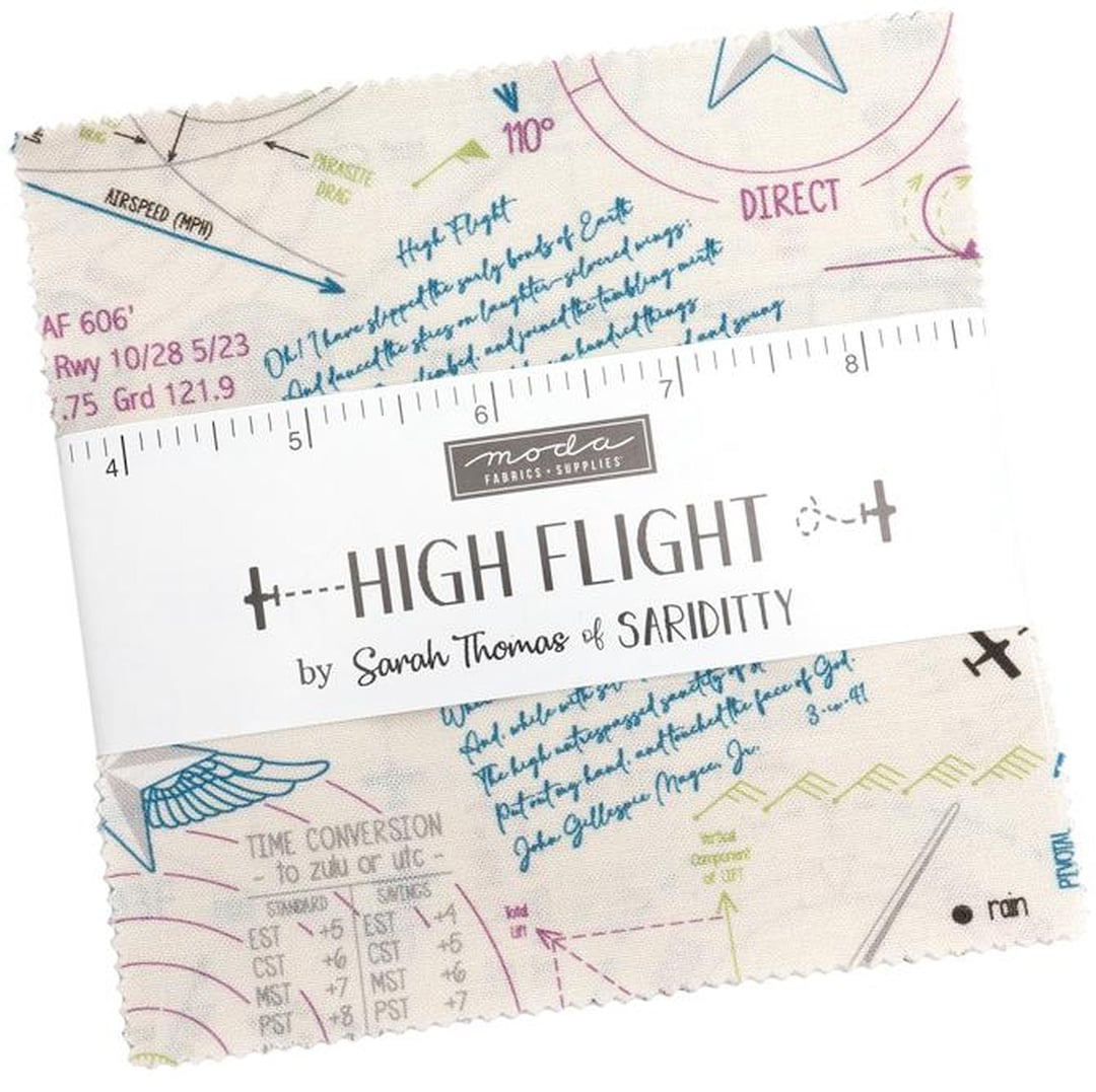High Flight Moda Charm Pack 42 5-inch Precut Fabric Quilt Squares by ...
