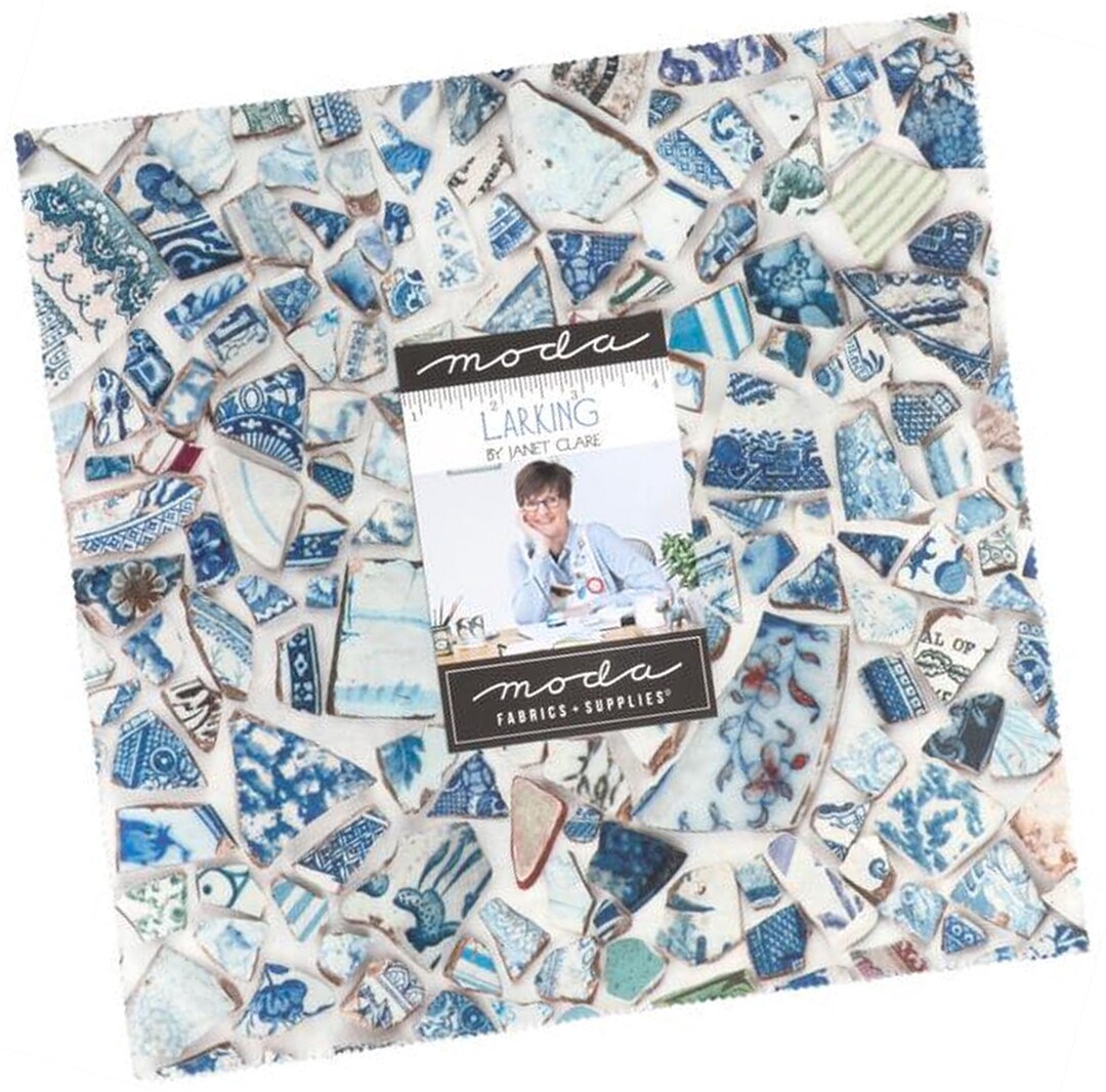 Larking Moda Layer Cake, 42 - 10" Precut Fabric Quilt Squares by Janet Clare - Etsy