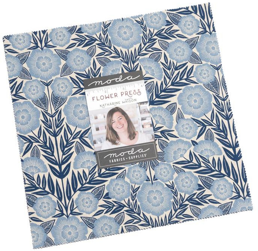 Flower Press Moda Layer Cake, 42 10 Precut Fabric Quilt Squares by ...