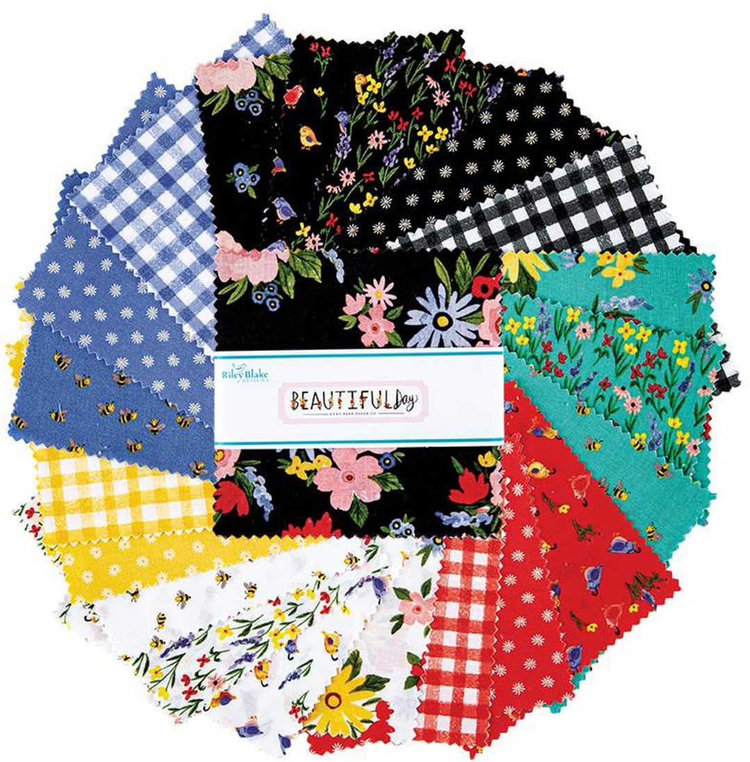 Beautiful Day Riley Blake 5" Stacker 42 Precut Fabric Quilt Squares - Etsy