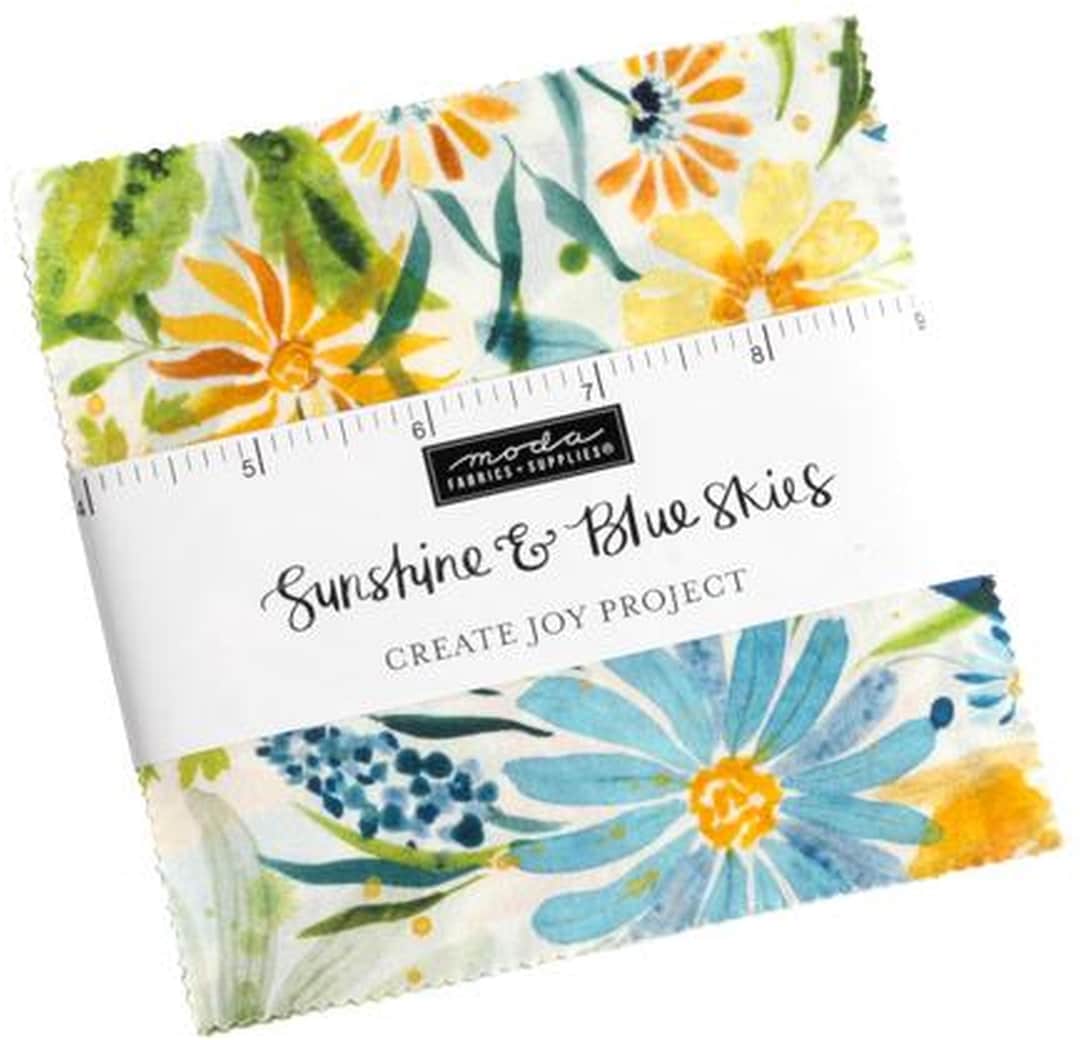 Sunshine & Blue Skies Moda Charm Pack, 42 - 5" Precut Fabric Quilt ...