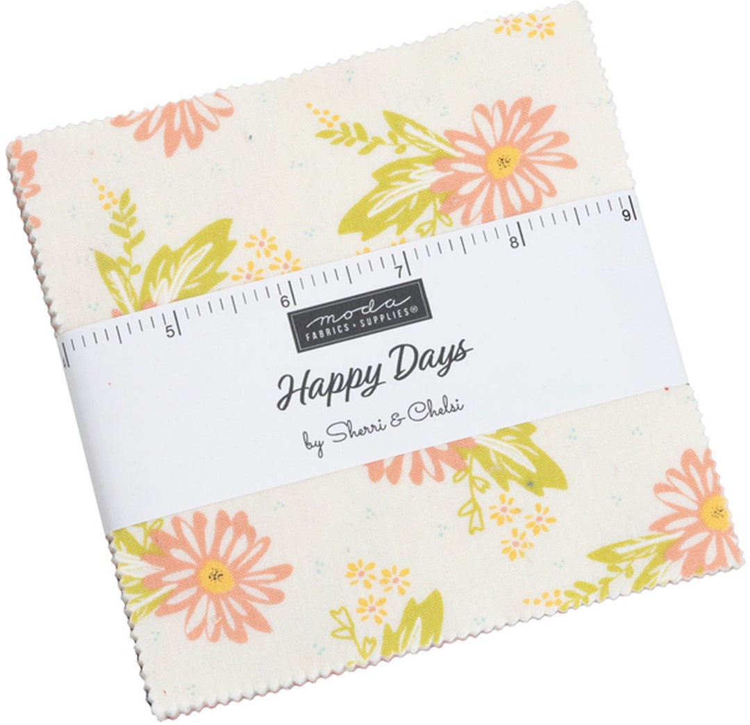 Happy Days Moda Charm Pack 42 - 5" Precut Fabric Quilt Squares by ...