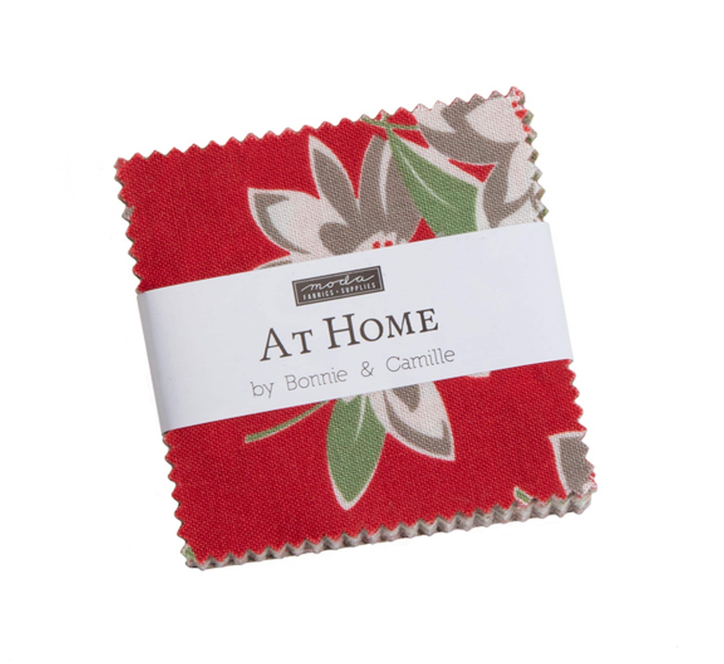 At Home-red Moda Mini Charm Pack, 42 - 2.5" Precut Fabric Quilt Squares ...