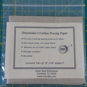 Dressmaker's Sewing Pattern Tracing Paper - 2 Large 18" X 26" Sheets ...