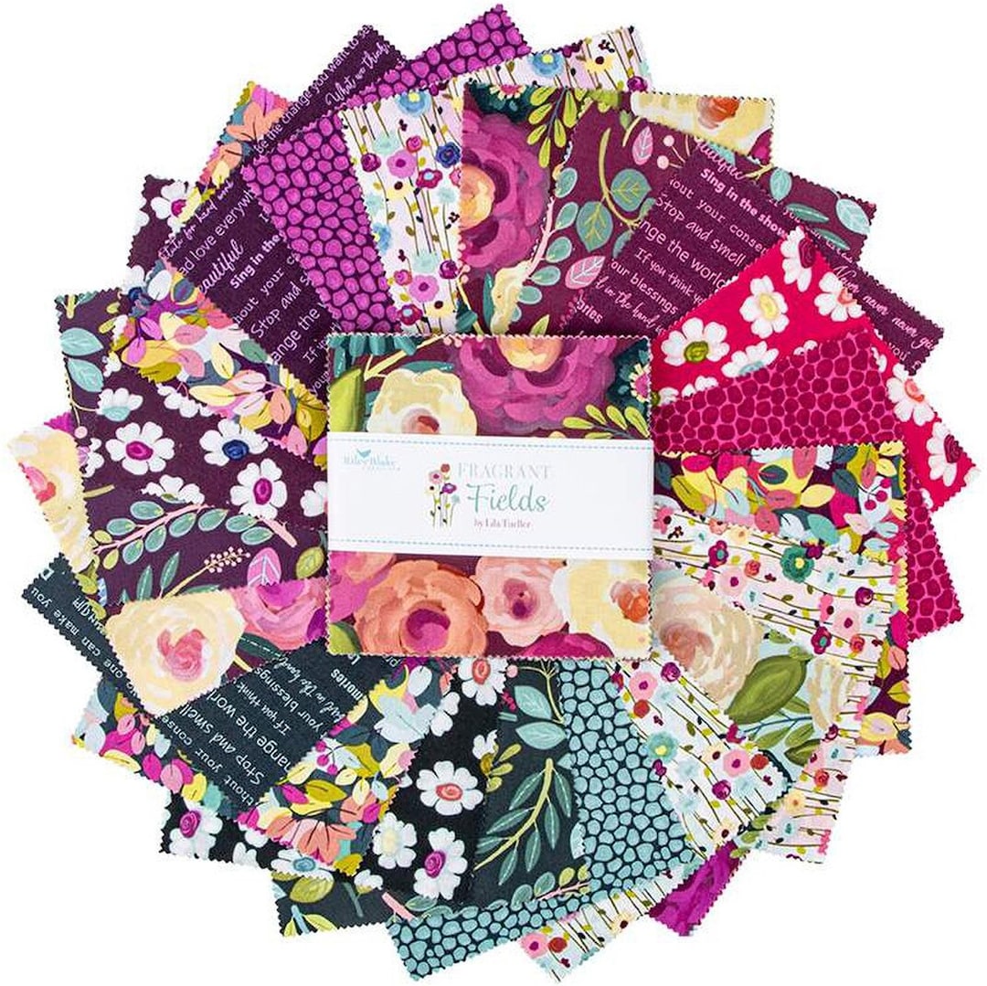 Fragrant Fields Riley Blake 5" Stacker 42 Precut Fabric Quilt Squares by Lila Tueller - Etsy