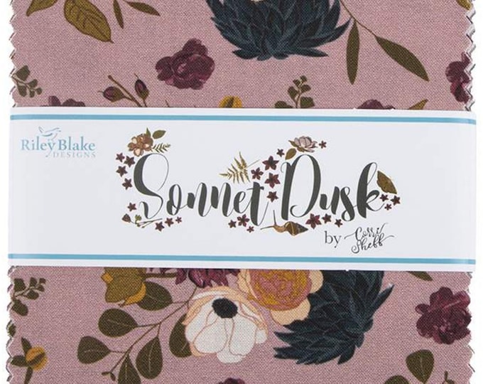 Sonnet Dusk Riley Blake 5 Stacker 42 Precut Fabric Quilt Squares by ...