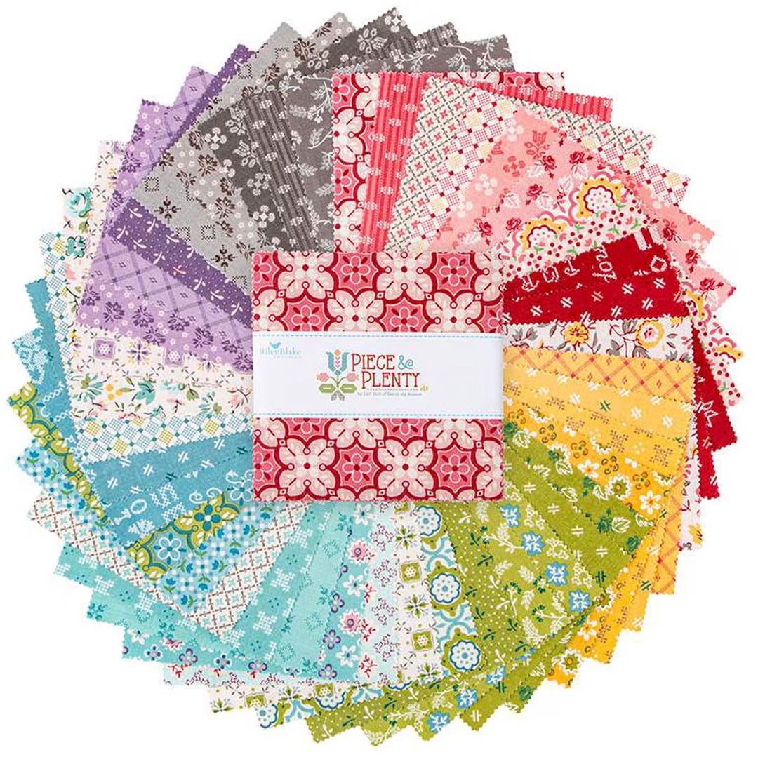 Piece & Plenty Riley Blake 5" Stacker 42 Precut Fabric Quilt Squares by ...