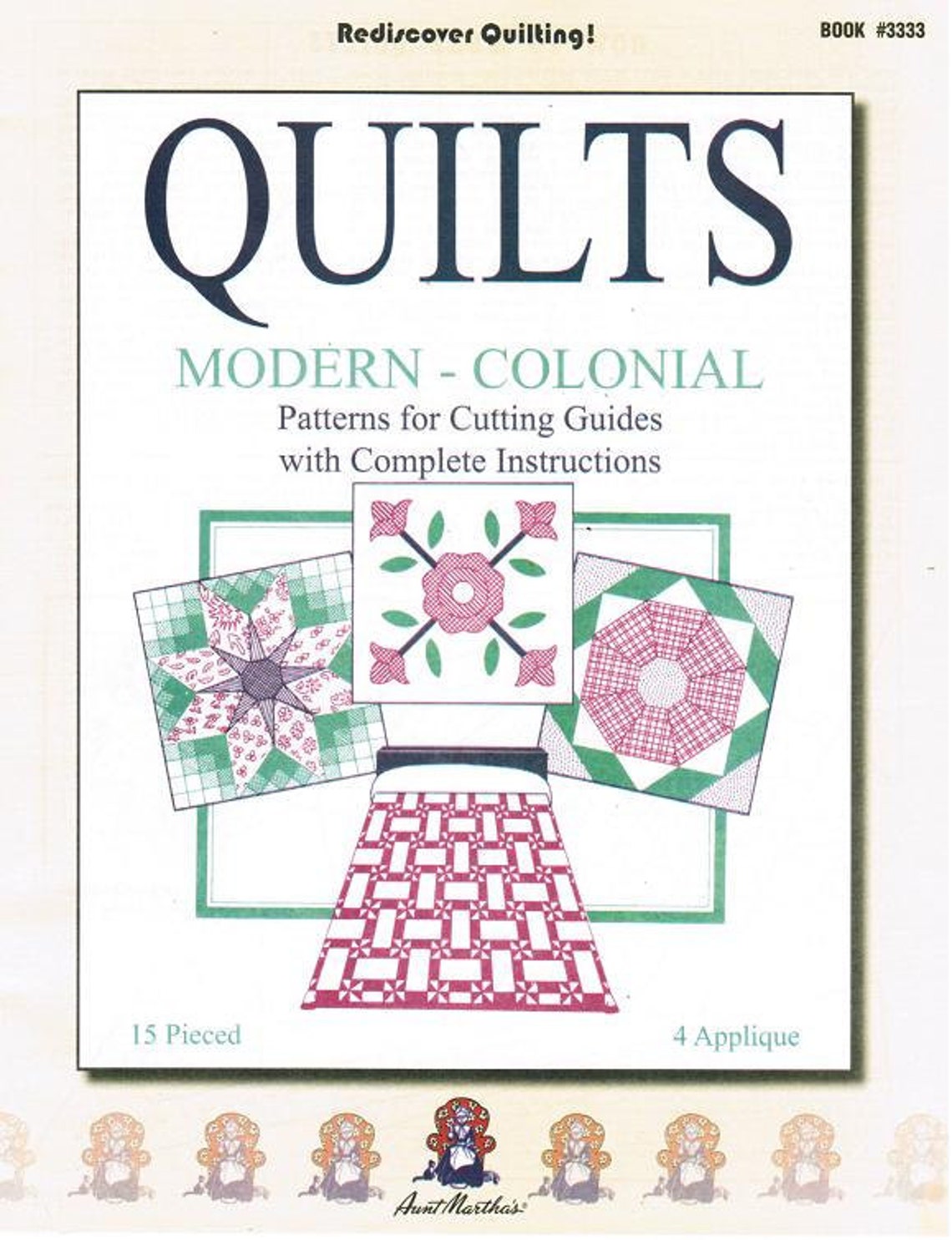 Modern Colonial Quilt Patterns Aunt Martha's Pieced & - Etsy