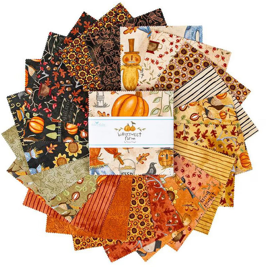 Bittersweet Farm Riley Blake 5" Stacker 42 Precut Fabric Quilt Squares ...