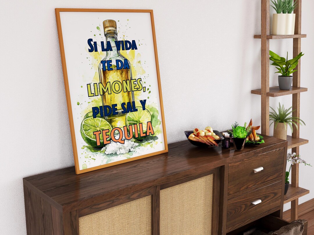 Tequila Lime Quote Art: Funny Spanish Bar Print (digital Download) - Etsy