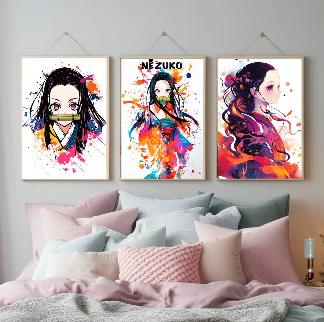 Demon Slayer Manga Poster - Nezuko Kamado - Nezuko Kamado Watercolor ...
