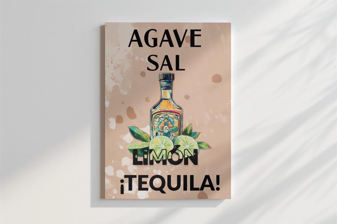 Mexican Art - Tequila Poster - Mexican Bar Wall Art – Fiesta Printable ...