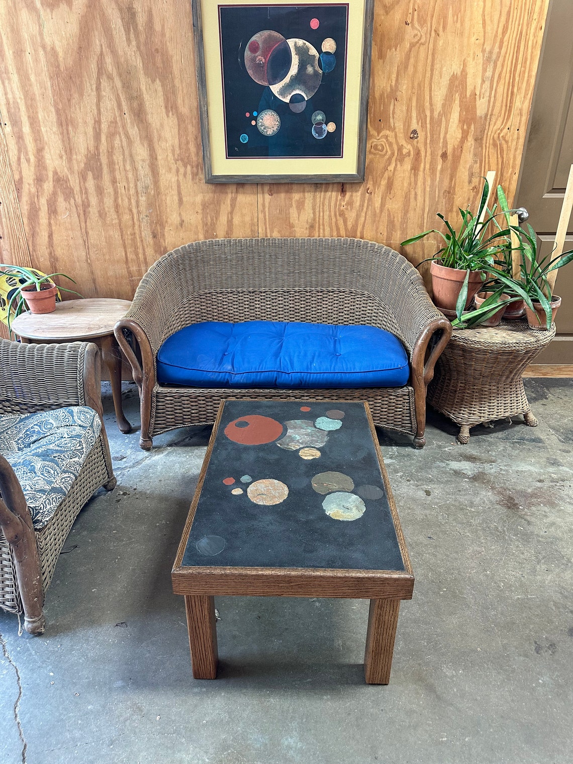 Slate Inlay Coffee Table Inspired by Wassily Kandinsky. Heavy Circles ...