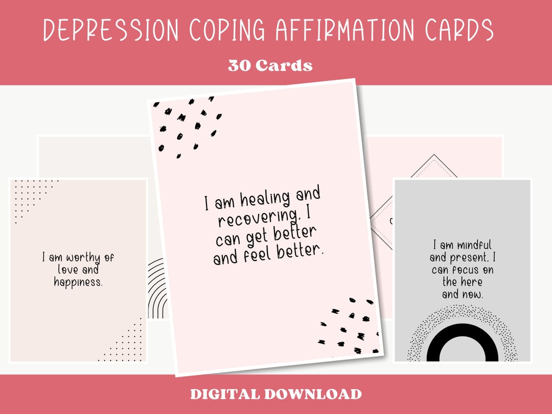 Depression Coping Cards, Depression Spiral Worksheets, Coping Cards ...