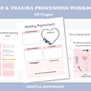 PTSD Worksheets Trauma Processing Counseling Sheets Worksheets, DBT ...