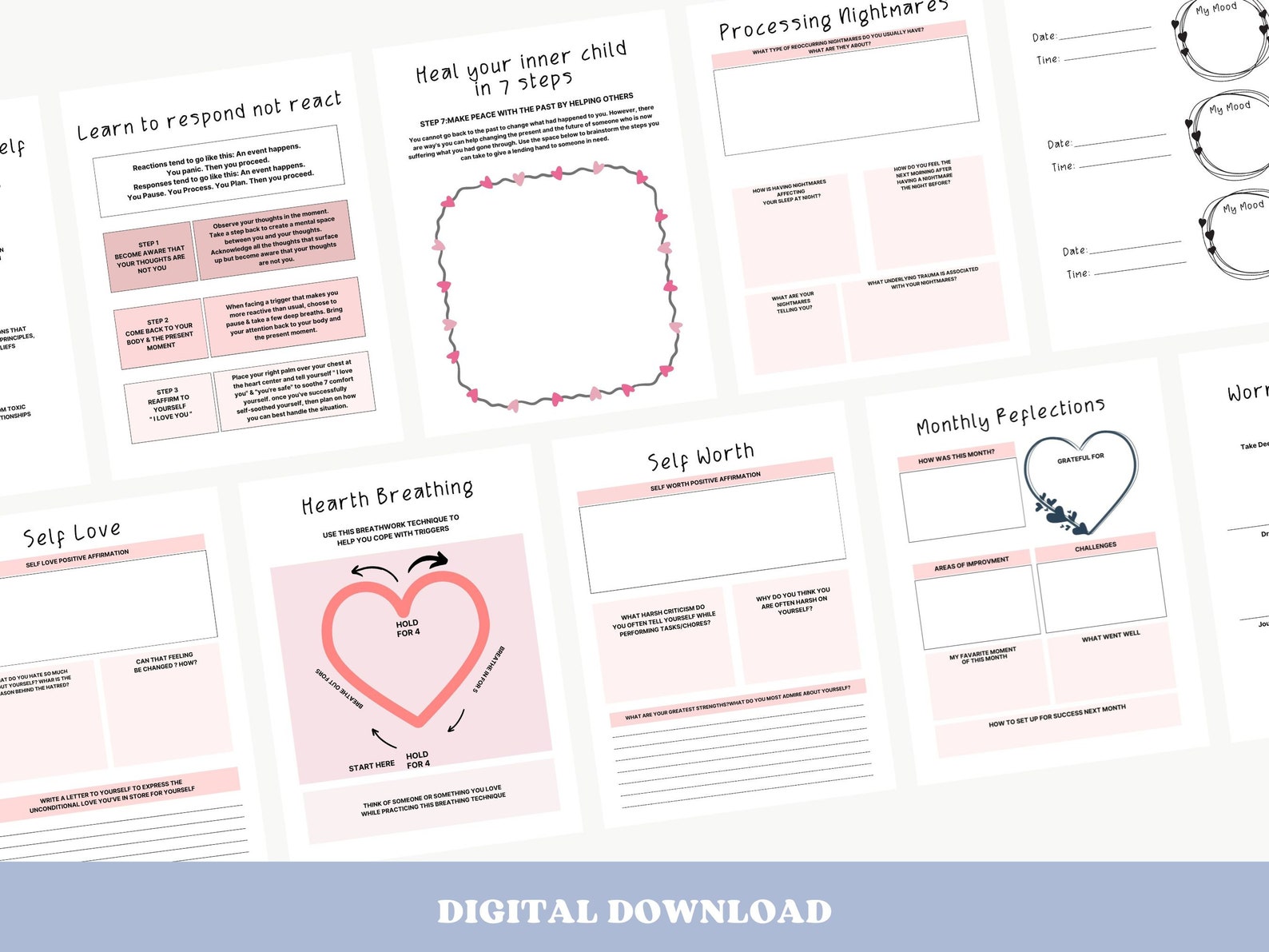 PTSD Worksheets Trauma Processing Counseling Sheets Worksheets, DBT ...