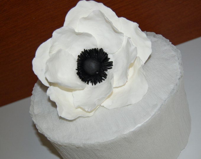 Cake Topper White Anemone - Etsy