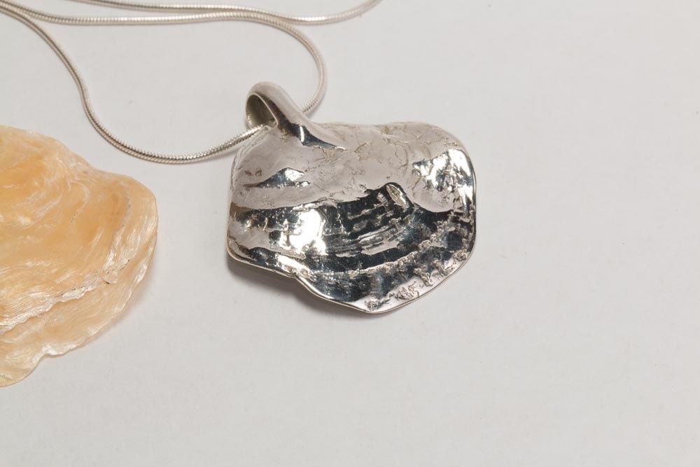 Sea Shell Silver Pendant - Etsy