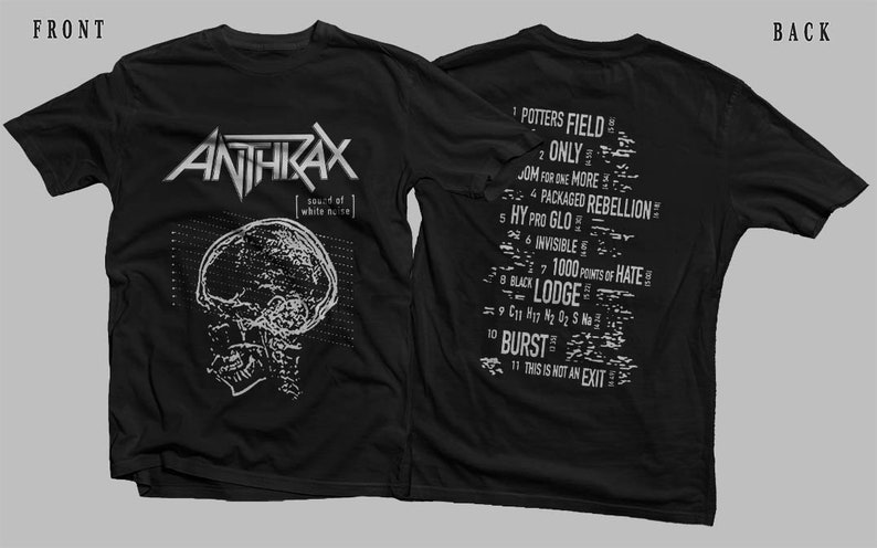 New Dtg/dtf Printed T-shirt - ANTHRAX - Sound of White Noise- Size- S,M ...