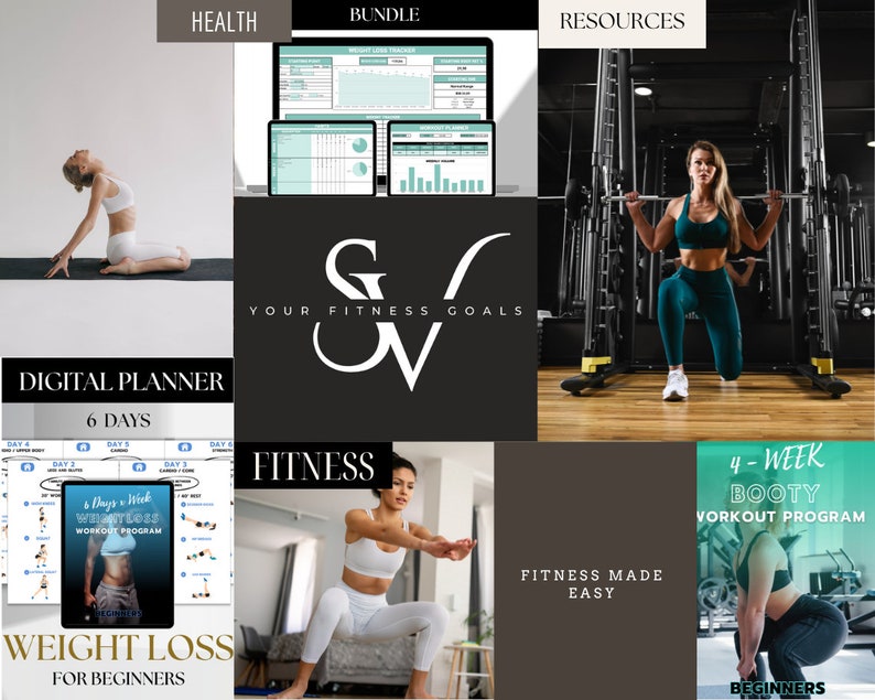 4 Week Weight Loss Plan, Includes Workout Tracker workout Planner ...