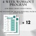 4 Week Weight Loss Plan, Includes Workout Tracker workout Planner ...