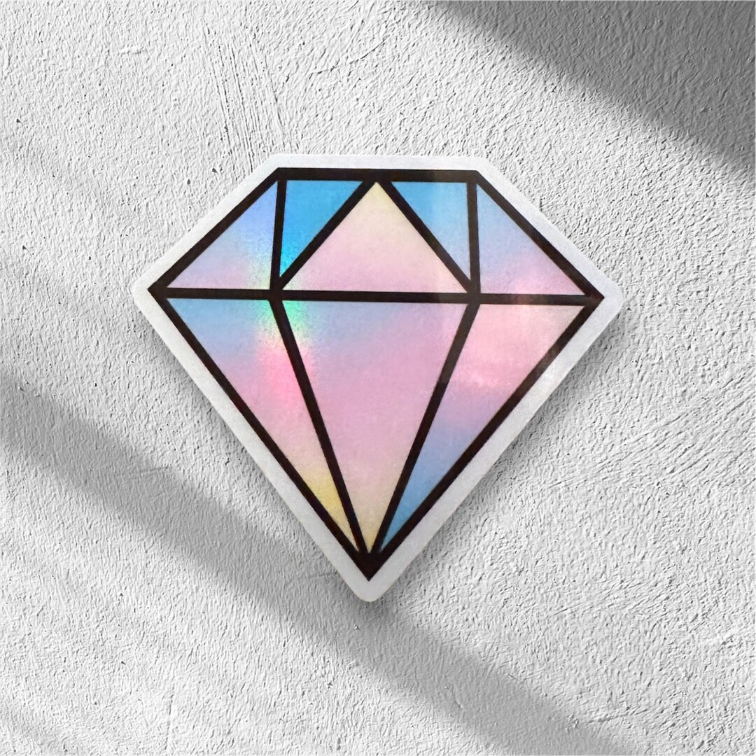 Holographic Diamond Sticker Cute and Pretty Vinyl Sticker Sticker for ...