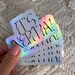 Its Inertia Holographic Waterproof Sticker AJR Sticker Perfect Gift for ...