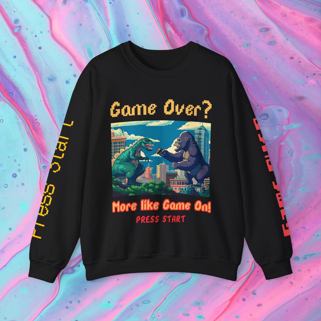 Gamer Over Sweatshirt, Vintage 90s Gamer Sweater, Retro Gamer Shirt ...