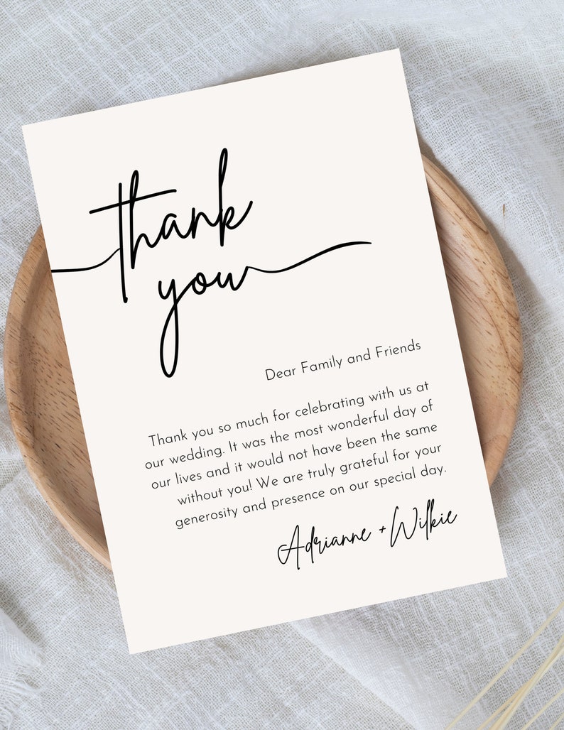 Wedding Thank You Letters to Guests - Etsy