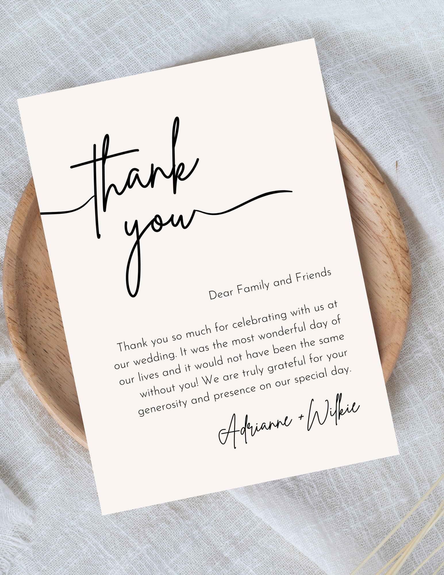 Wedding Thank You Letters to Guests - Etsy UK