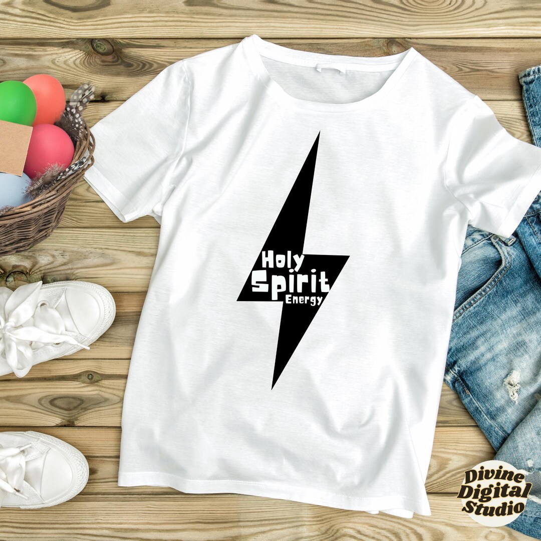 Kids Tee, Lightning Bolt With "holy Spirit Energy"; Shirt, Children's T ...