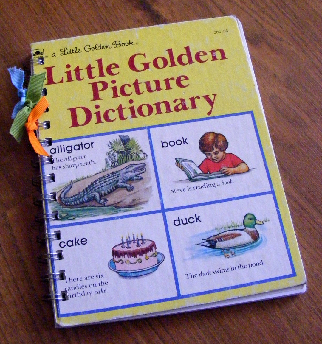 Little Golden Book Picture Dictionary Recycled Journal Notebook - Etsy