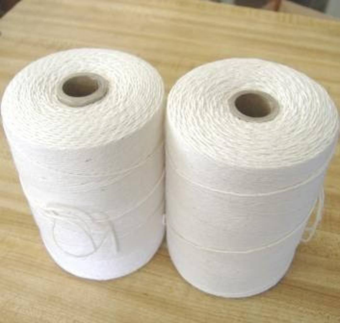 2 Tubes Natural 8/4 Cotton/polyester Rag Rug Weaving Warp String Yarn ...