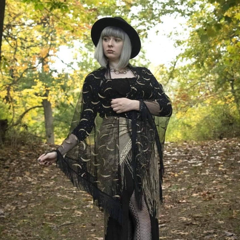 Sheer Goth Shawl - Etsy