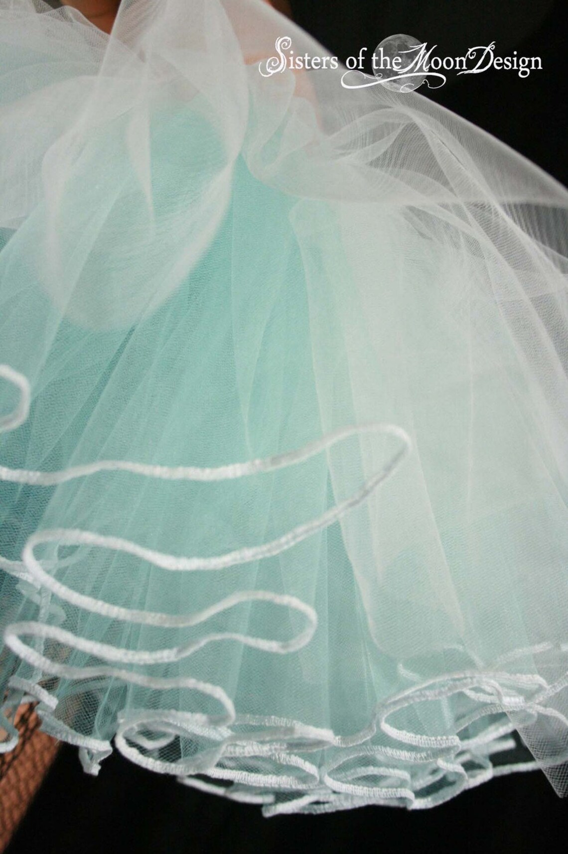 UV White Aqua Adult Tutu Tulle Skirt Three Layer Trimmed Sizes - Etsy