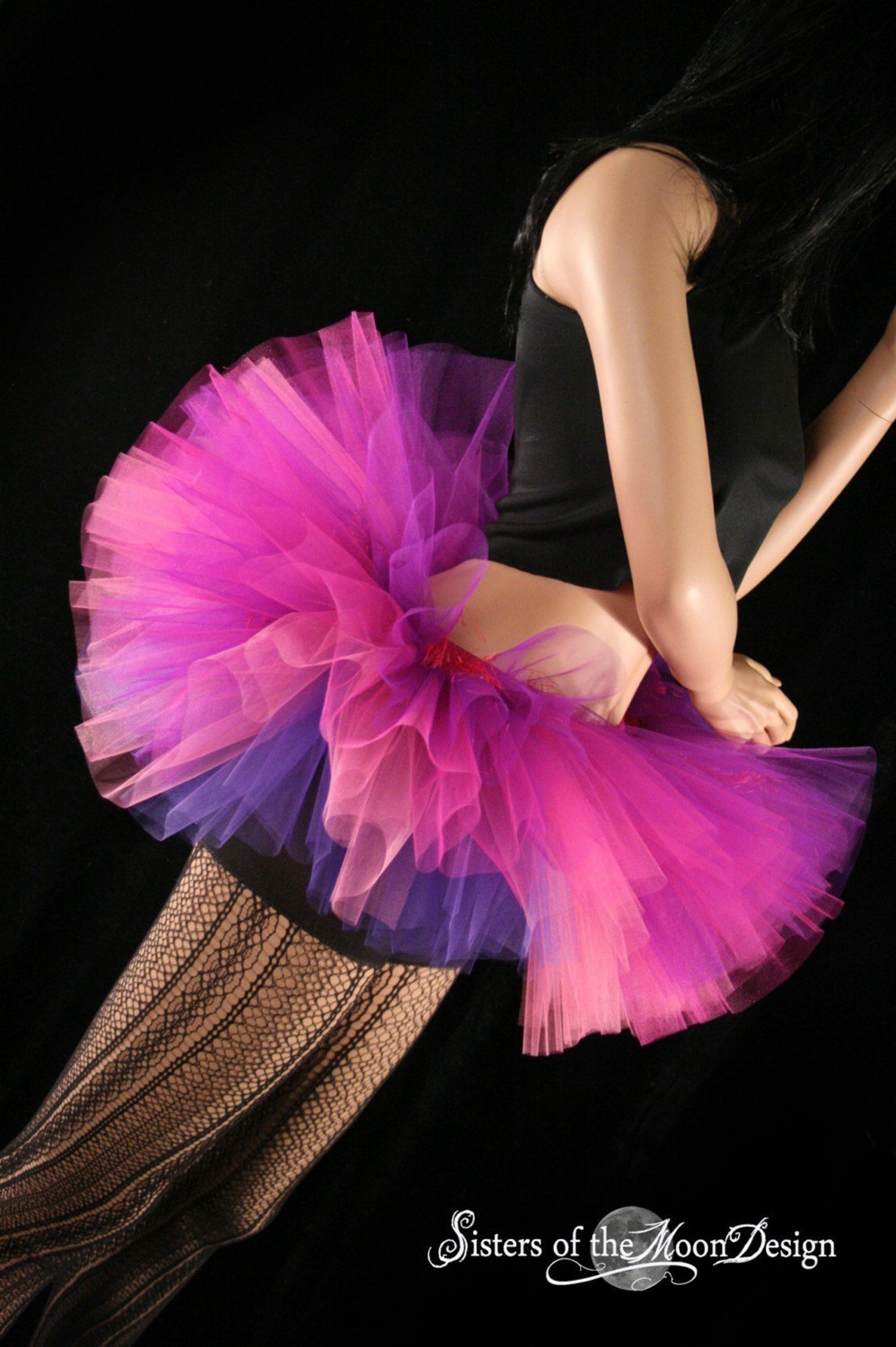 Pink Purple Adult Tutu Mini Skirt Four Layer - Size XS Plus - Cat ...