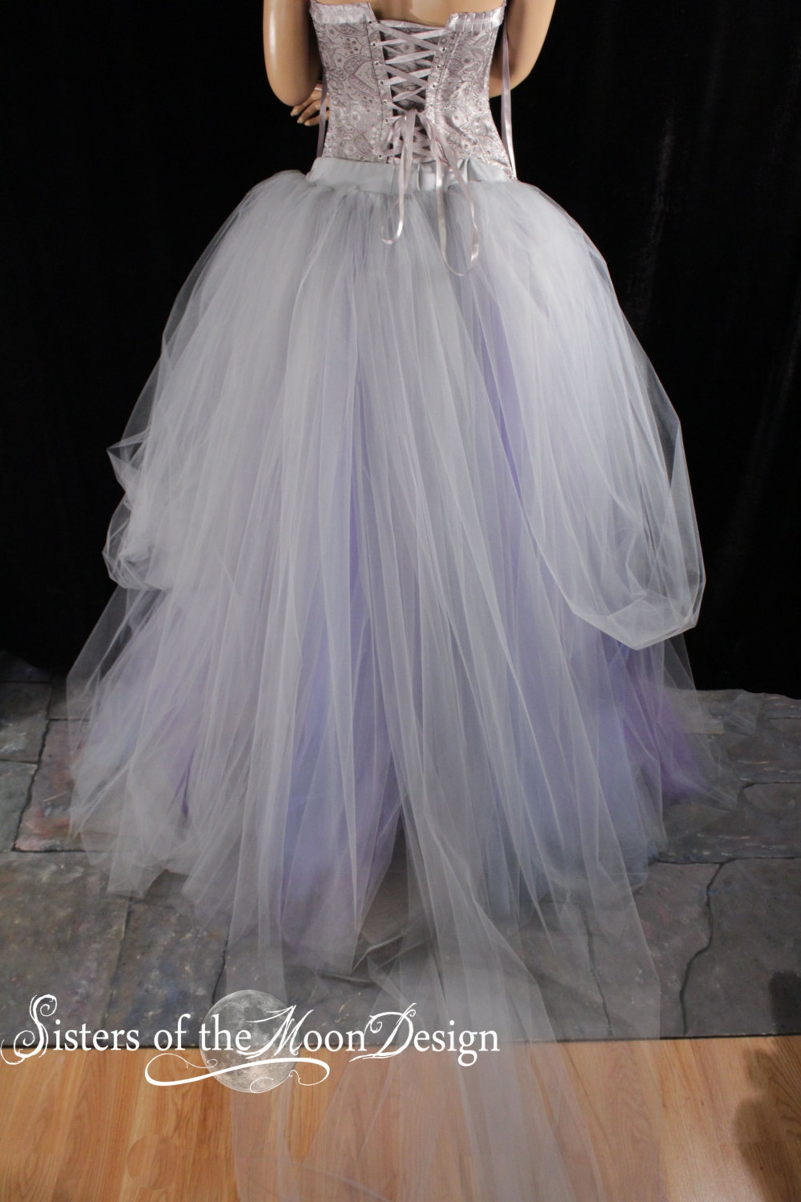 Romantic Whisper Tulle Tutu Skirt With Trail Fairytale Fantasy - Etsy