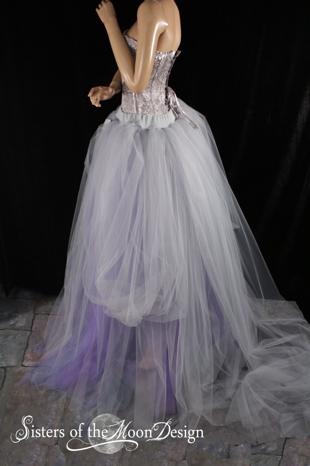 Romantic Whisper Tulle Tutu Skirt With Trail Fairytale Fantasy - Etsy