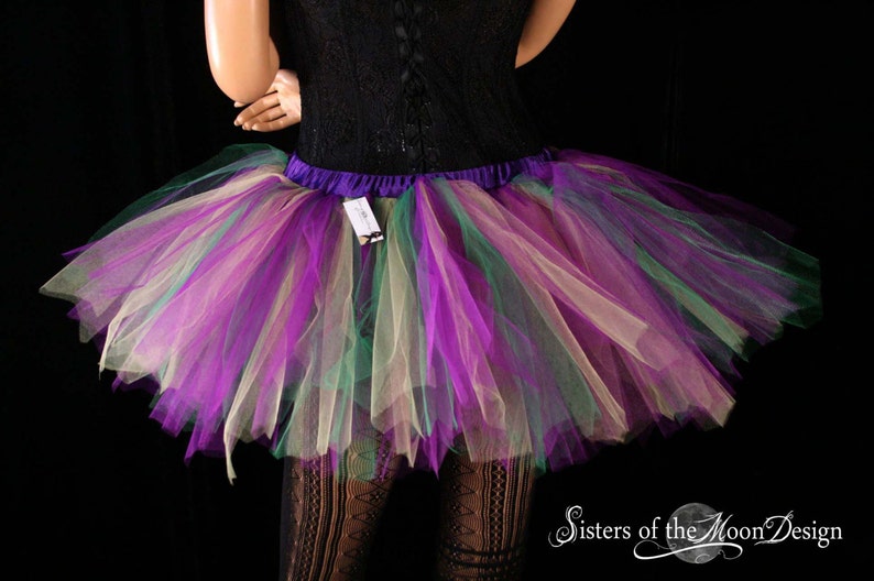 Mardi Gras Streamer TUTU Tulle Skirt Purple Green Yellow Dance Costume ...